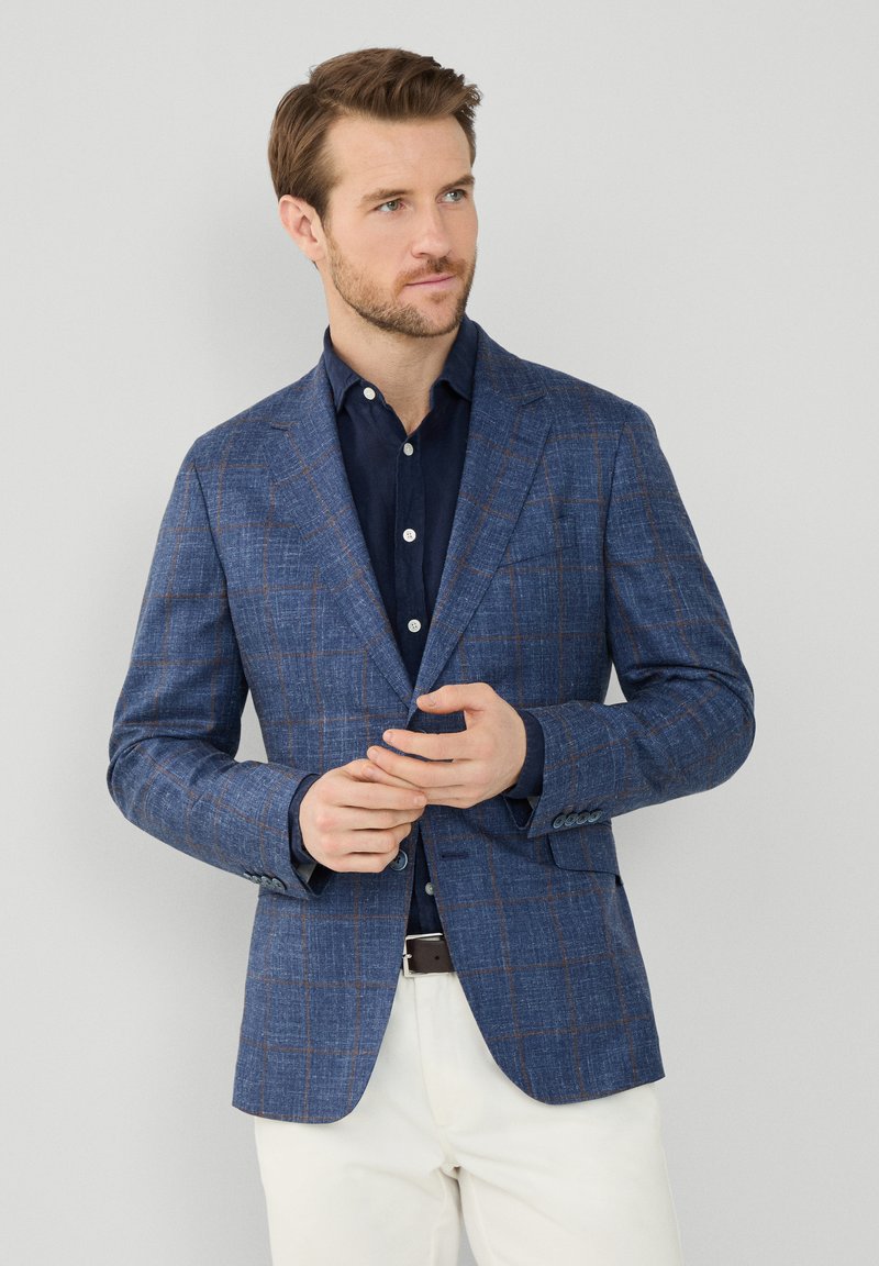 Hackett London CHAMBRAY WPANE - Blazer - blue rust/bleu - ZALANDO.FR