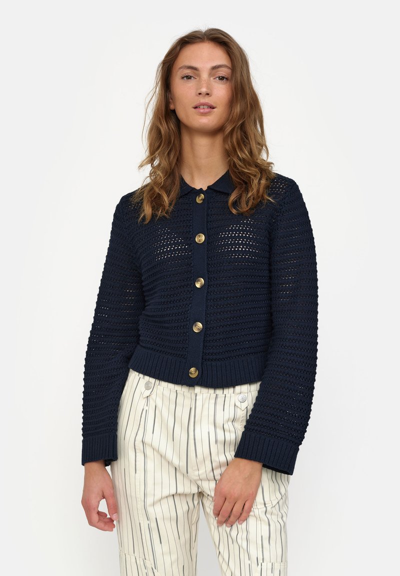 esmé studios MAGDA - Strickjacke - dark sapphire/dunkelblau - Zalando.at