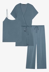 Anna Field 3 PIECE NIGHTWEAR SET - Pyjamas - dark slate/blue-grey - Zalando