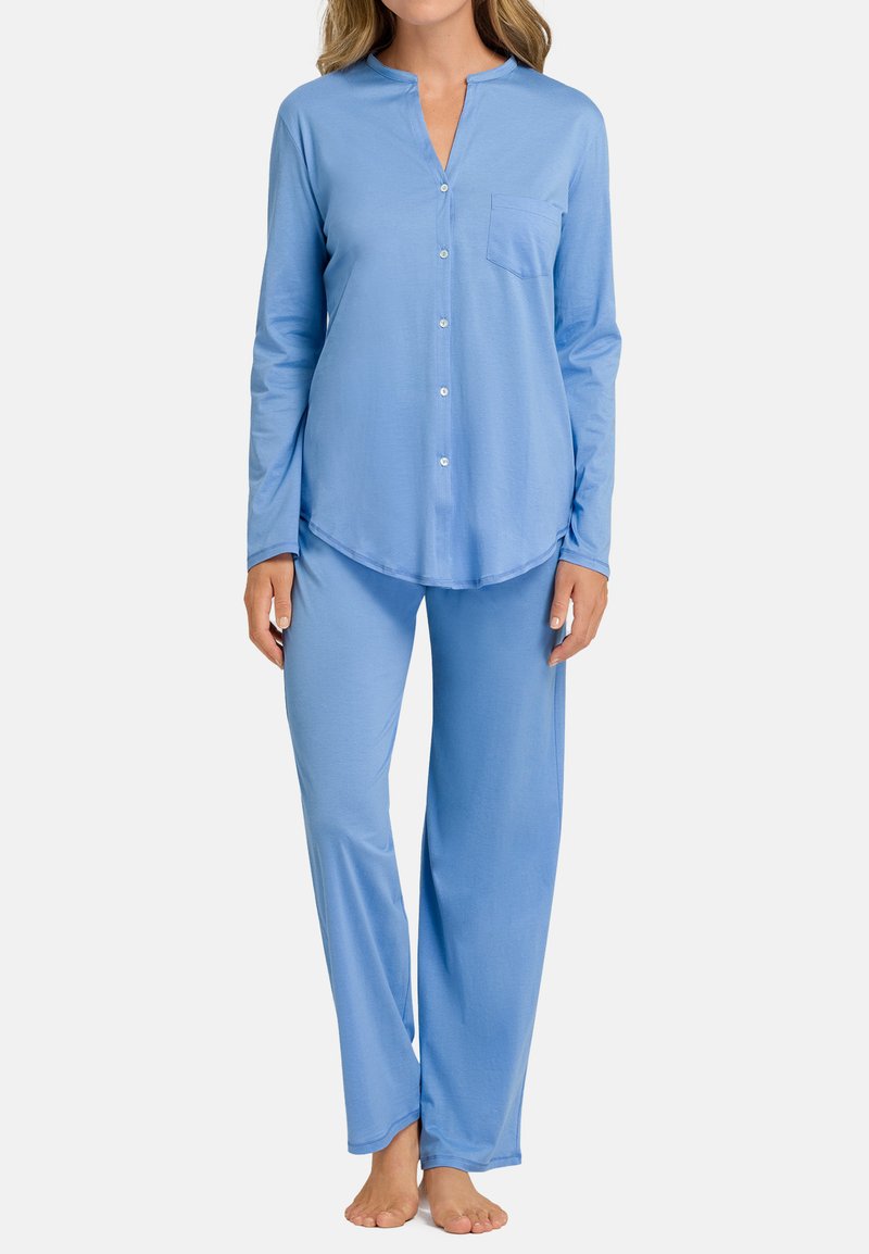 Hanro COTTON DELUXE - Nachtwäsche Set - azurine/blau - Zalando.de