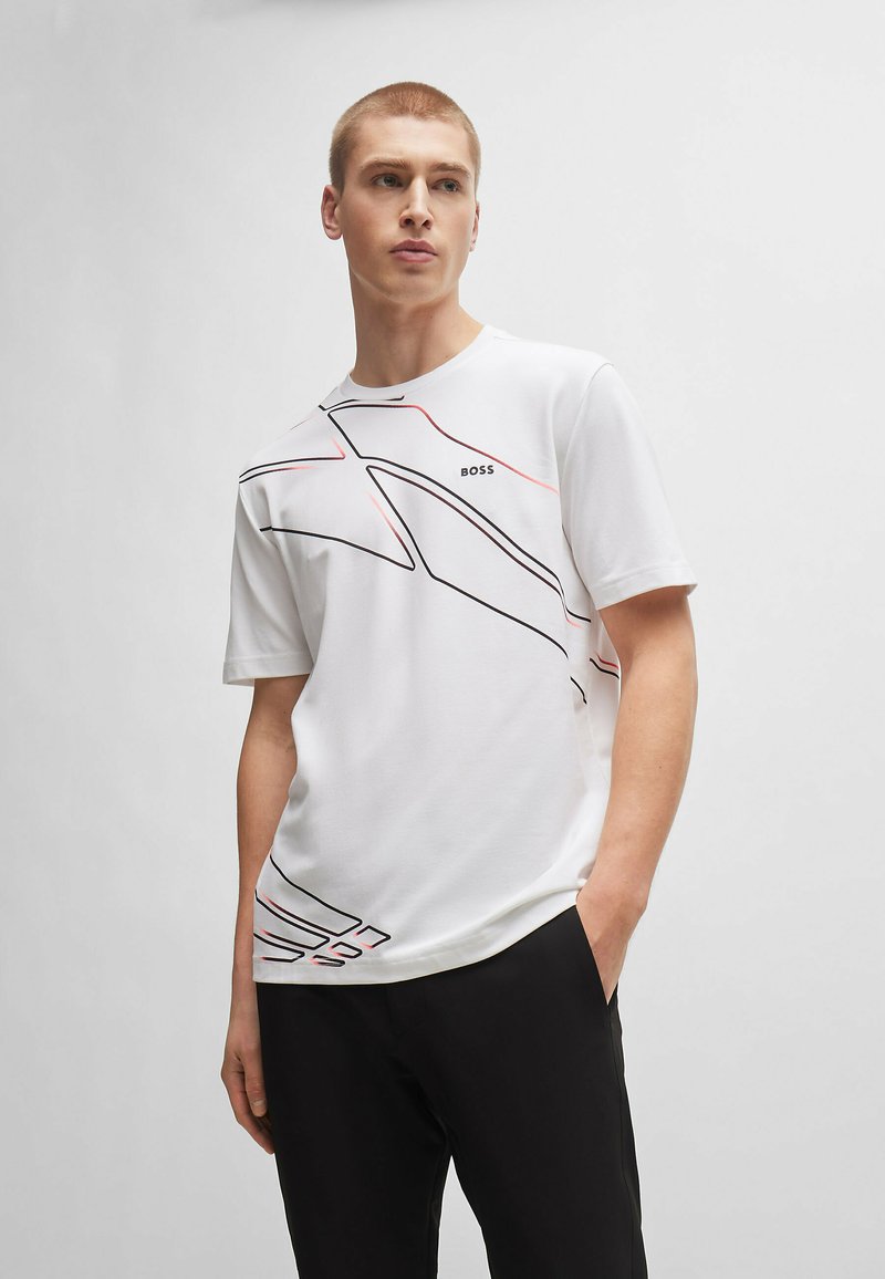 BOSS Print T-shirt - white - Zalando.co.uk
