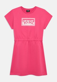Versace DRESS LOGO - Jurk - radiant pink/bianco/donkerroze - Zalando.nl