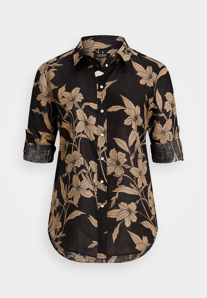 Lauren Ralph Lauren Woman KARRIE LONG SLEEVE BUTTON FRONT SHIRT ...