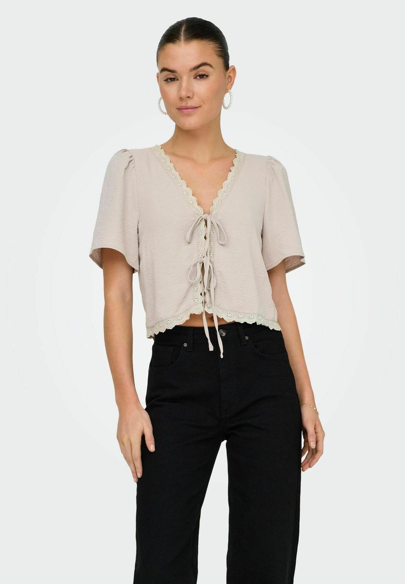 JDY JDYLION LIFE STRING - Blouse - chateau gray/beige - ZALANDO.FR
