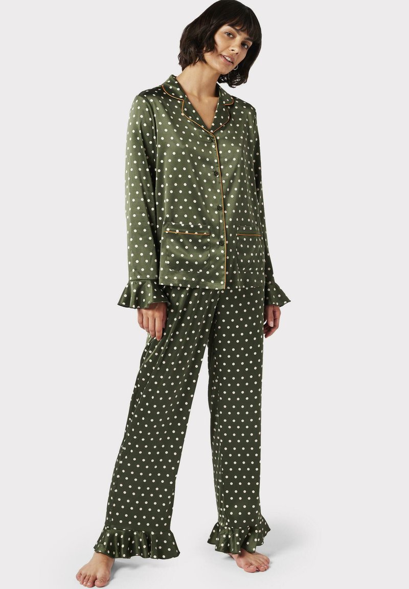 Chelsea Peers POLKA-DOT PRINT - Pyjama set - khaki - Zalando
