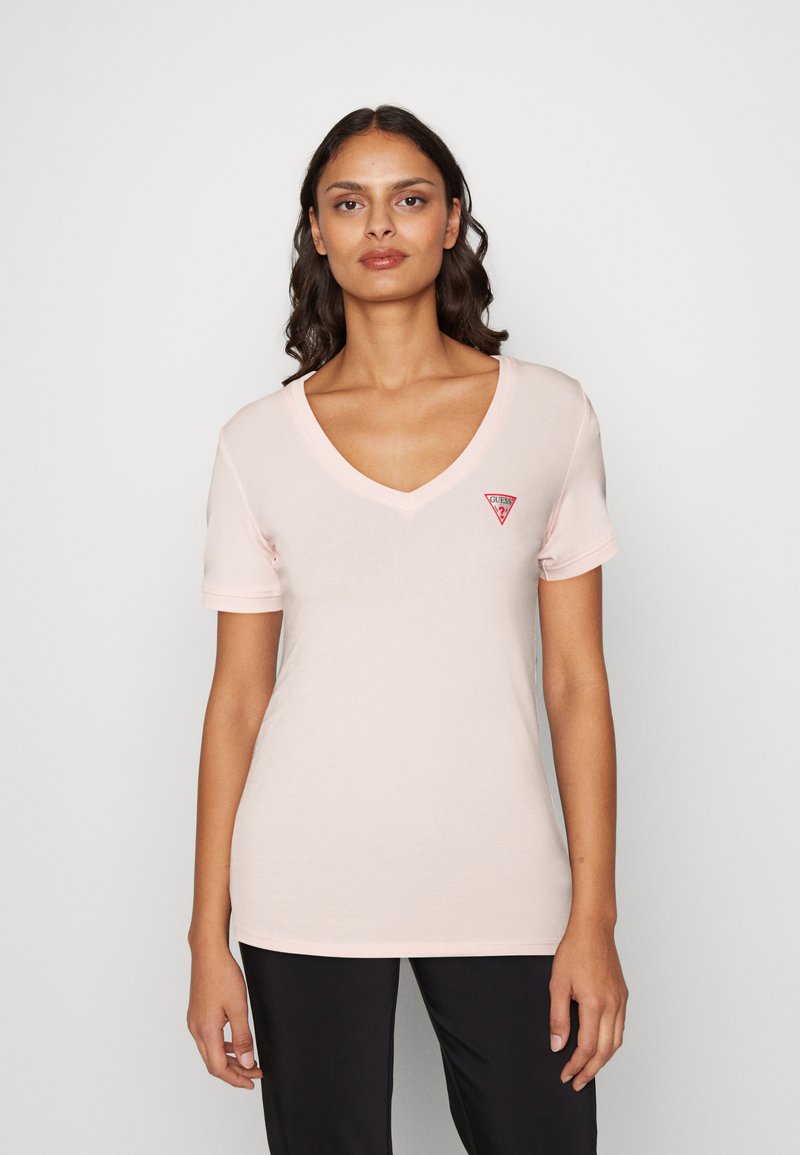 Guess MINI TRIANGLE TEE - Camiseta básica - calm pink/rosa - Zalando.es