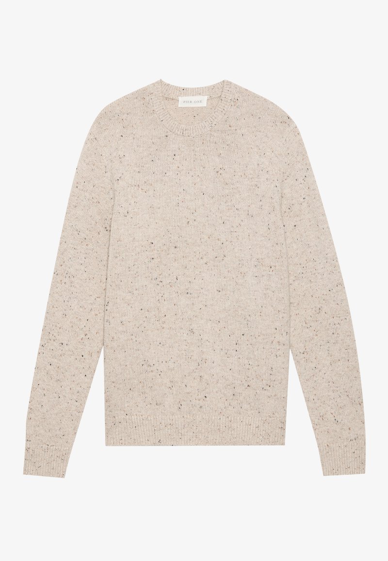 Pier One Strikkegenser - sand melange/sand - Zalando.no