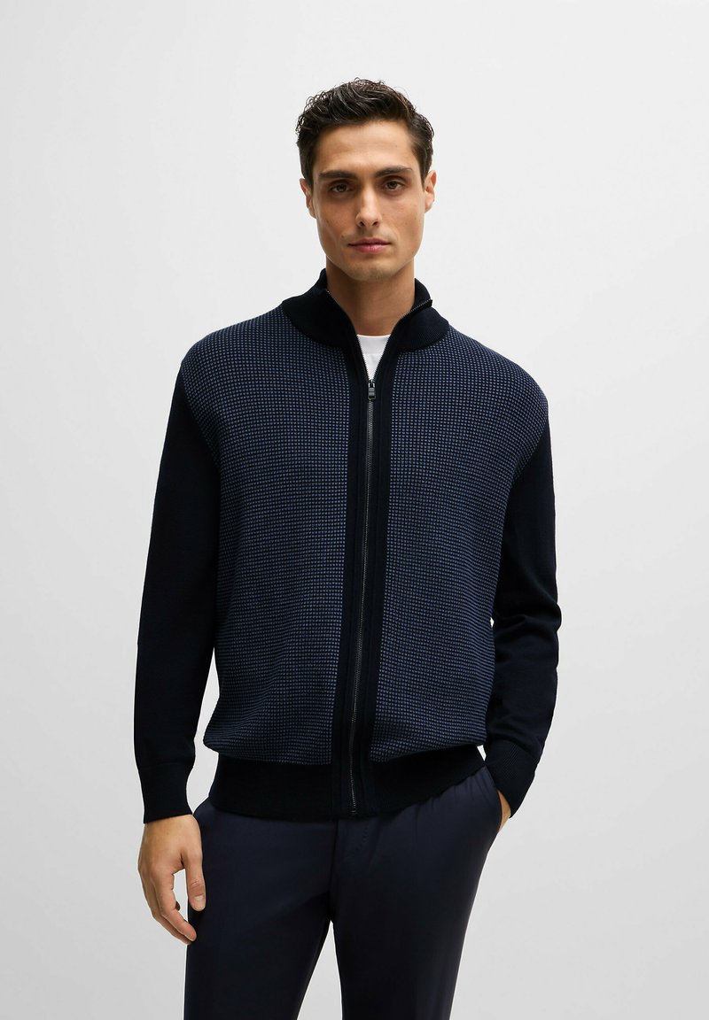 BOSS DAVETO - Cardigan - dark blue four/dark blue - Zalando.co.uk