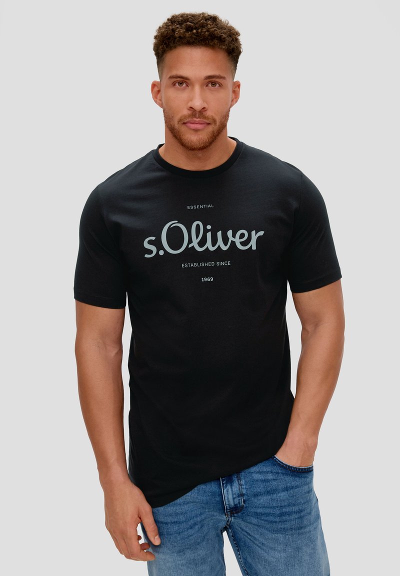 s.Oliver T-shirt z nadrukiem/czarny - Zalando.pl