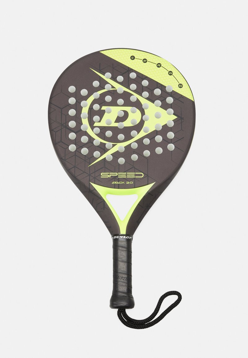 Dunlop SPEED ATTACK UNISEX - Padel rakete - black/yellow/melns - Zalando.lv