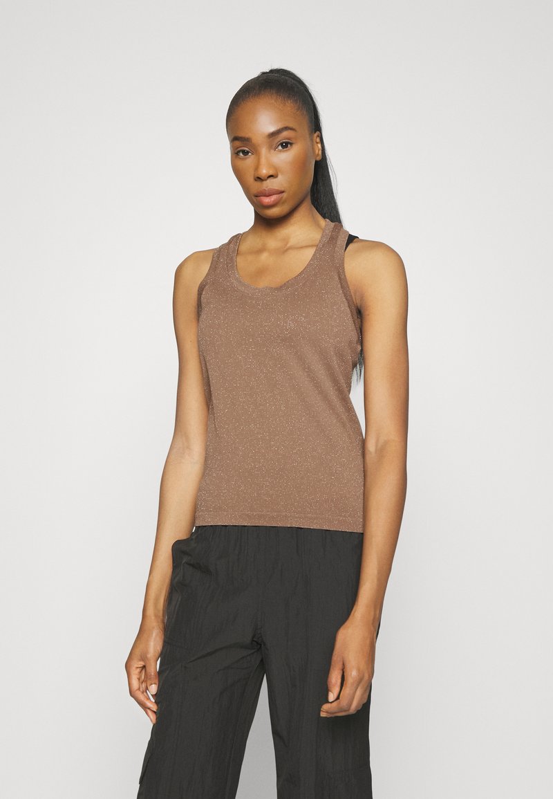 Athleta MOMENTUM SEAMLESS TANK - Topper - rustic beige/beige - Zalando.no