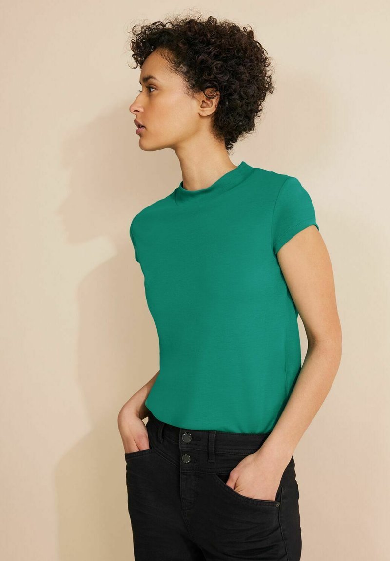 Street One BASIC - T-Shirt basic - türkis/blau-meliert - Zalando.at