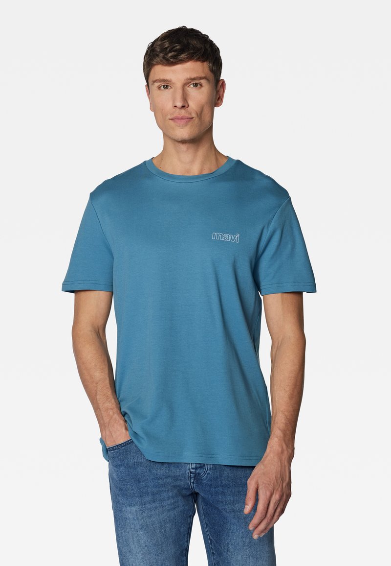 Mavi KURZARM BASIC TEE - T-Shirt basic - blue stone/blau - Zalando.de