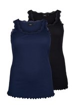 Zizzi 2-PACK WITH TRIM - Top - navy blazer black/dunkelblau meliert ...