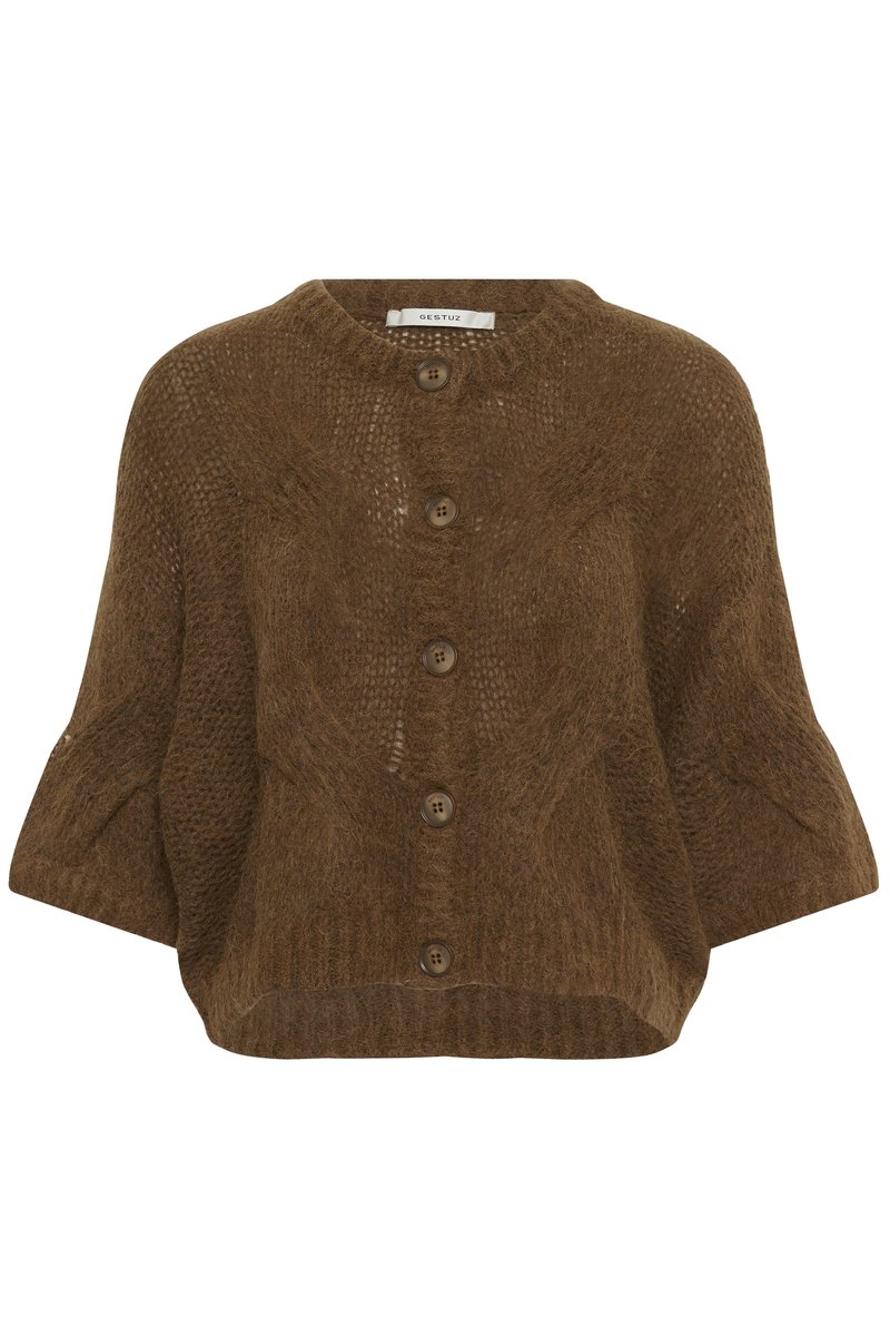 Gestuz ZENIA - Cardigan - walnut mélange/brown - Zalando.co.uk