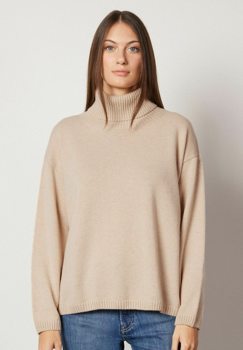 Falconeri ULTRASOFT NECK - Jumper - light vanilla/mottled beige ...