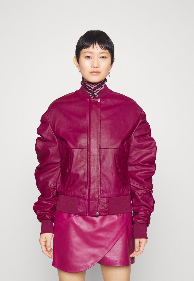 STUDIO ID MAYRA JACKET - Lederjacke - raspberry/pink - Zalando.ch