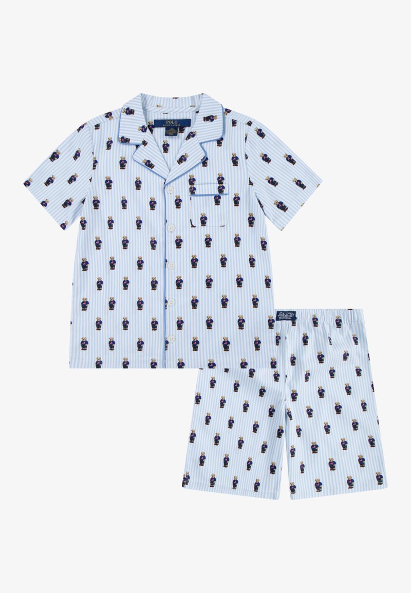 Polo Ralph Lauren BEAR SET - Pyjamas - white/elite blue/ljusblå ...