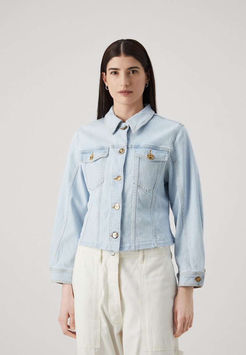 Pinko BOB GIUBBINO COMFORT - Denim jacket - light bleach wash/blue ...