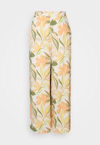 Roxy MIDNIGHT AVENUE HIGH - Trousers - snow white subtly salty multic ...
