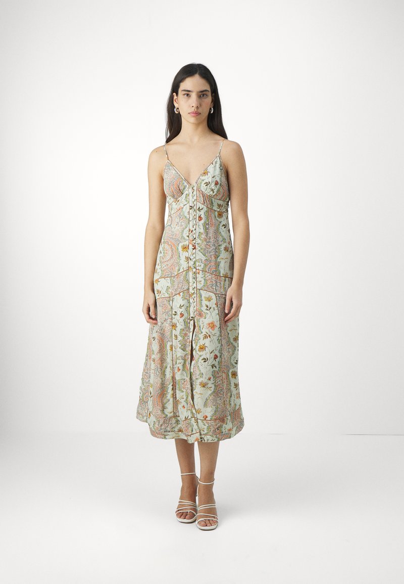 AllSaints DAHLIA CASCADE DRESS - Vestido informal - spring green/verde ...