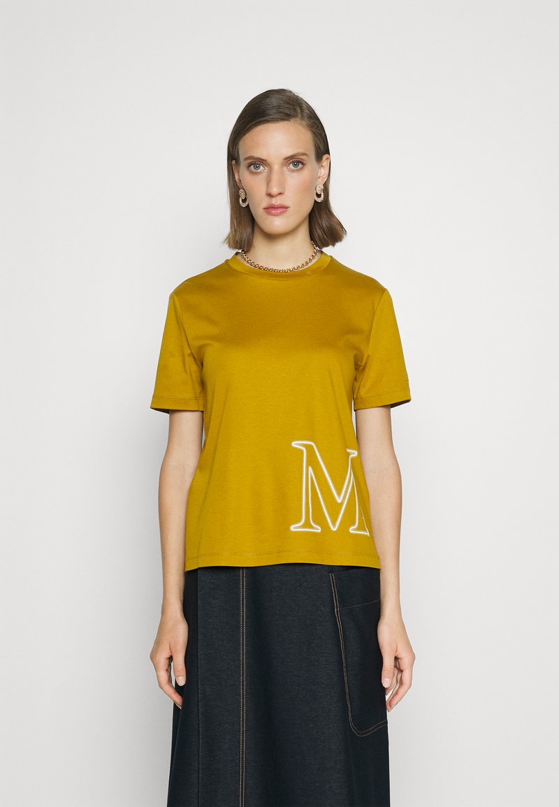 Max Mara Leisure MONVISO - T-shirts print - ocra/okker - Zalando.dk