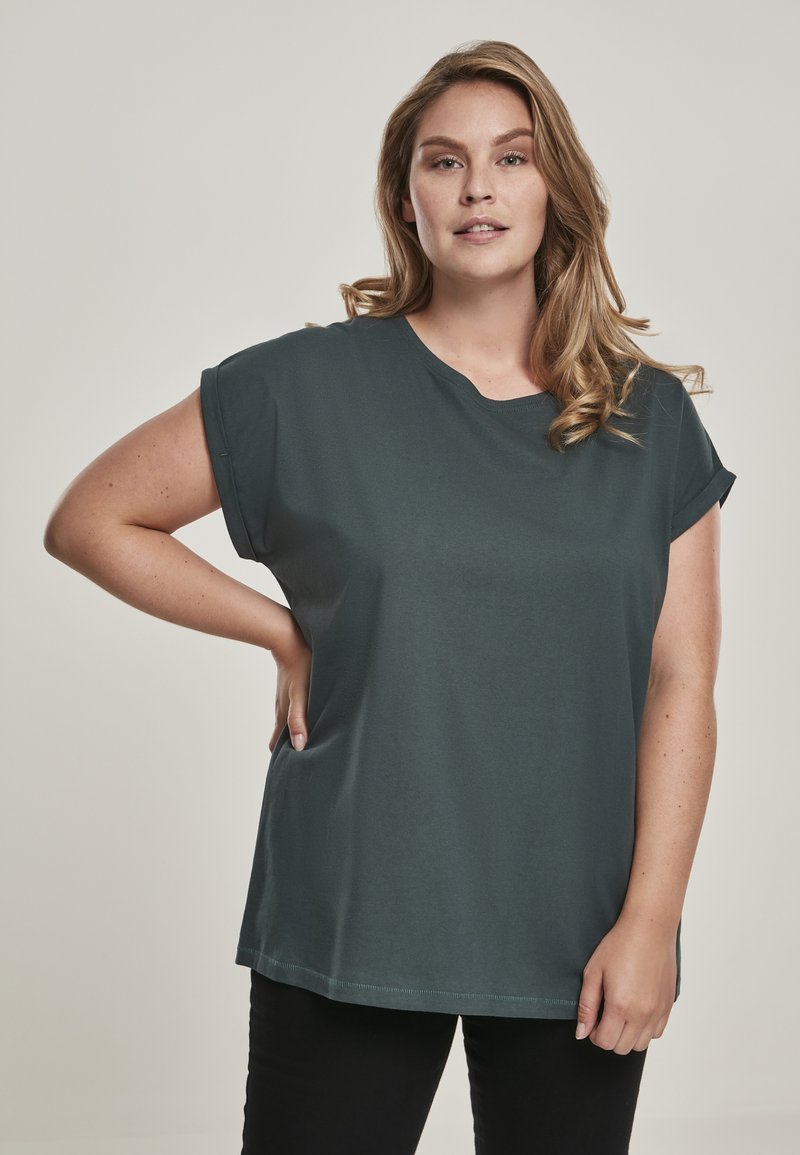 Urban Classics EXTENDED SHOULDER - T-Shirt basic - bottlegreen ...