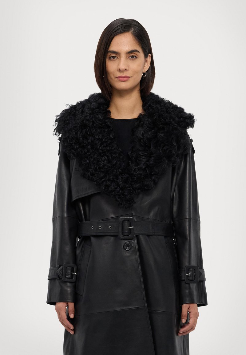 STUDIO ID TIGRADO - Leather jacket - black - Zalando.co.uk