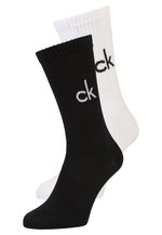 Calvin Klein Underwear KARL BRIGHT LOGO 2 PACK - Socks - white/black ...