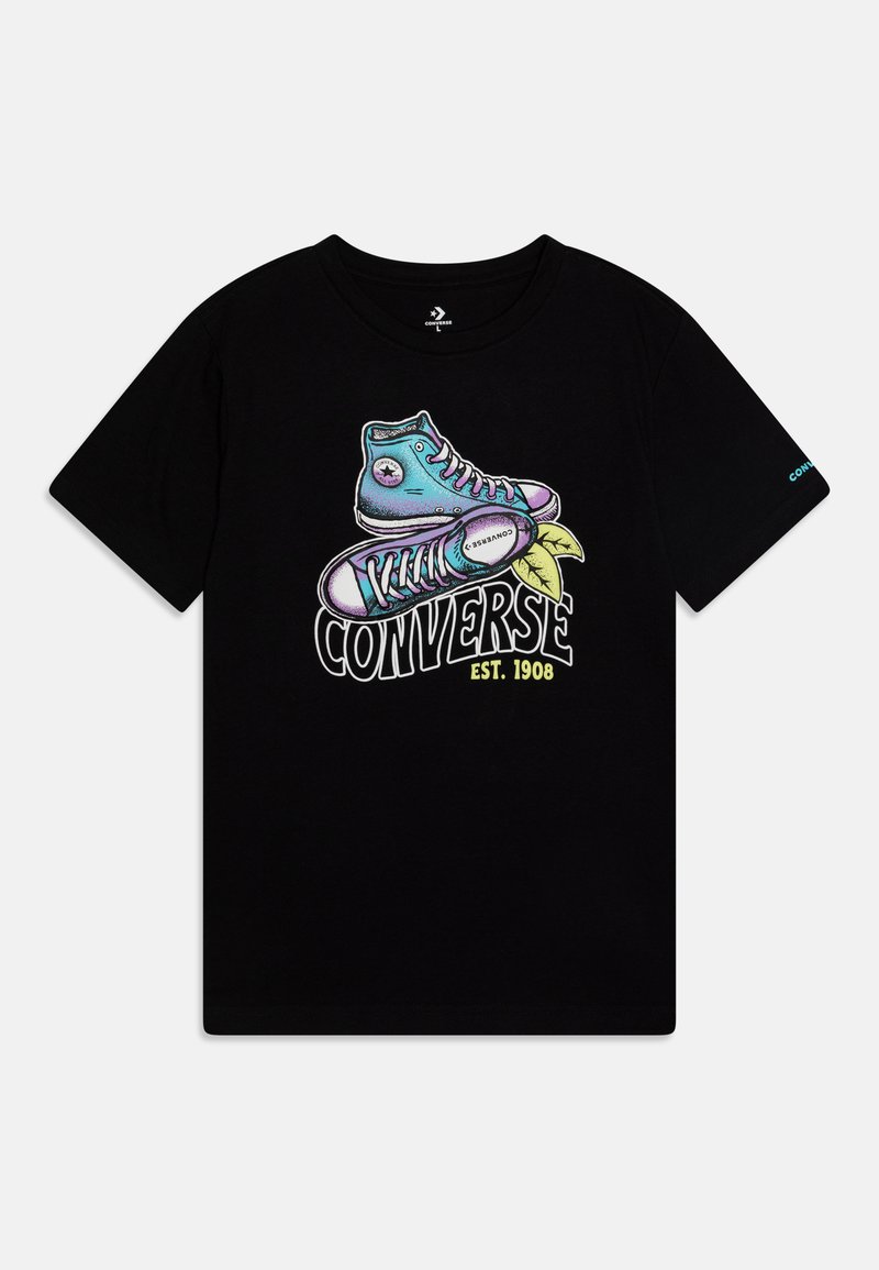 Converse SUN FRESH TEE - Trükipildiga T-särk - black/must - Zalando.ee