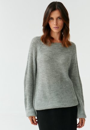 TOM TAILOR DENIM Strickpullover - basic light grey melange/hellgrau - Zalando.de