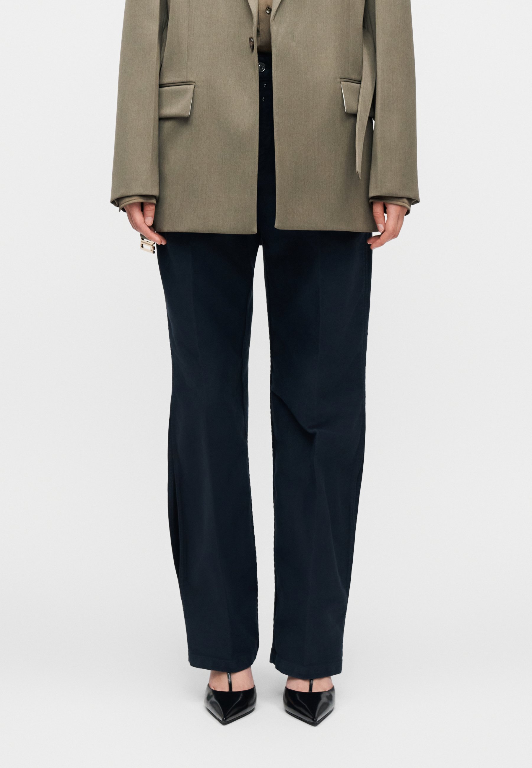 Victoria Beckham SPLIT UTILITY - Jeans Straight Leg - navy/dunkelblau ...