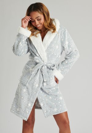 Loungeable ROBES CABLE CUT BORG HOODED MIDI ROBE - Badjas - pink ...