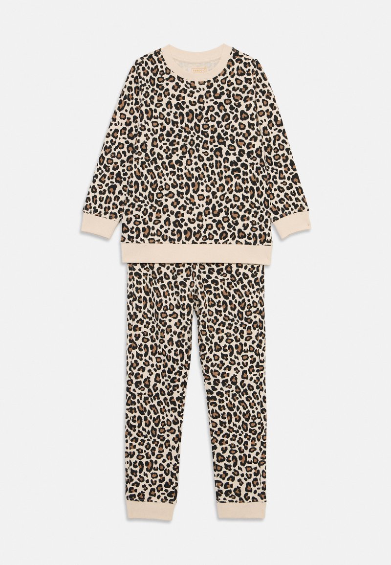 Friboo LEOPARD PRINT TRACKSUIT SET - Tuta - tan/black/marrone chiaro ...