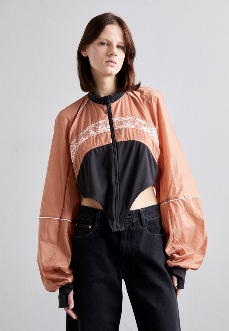 STAMM BODY ON - Windbreaker - black/salmon/black - Zalando.de