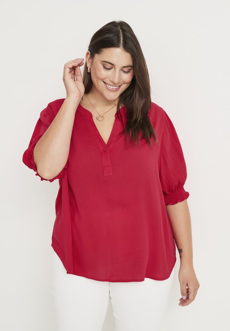 Cellbes of Sweden WITH SMOCKING - Bluse - raspberry red/rot - Zalando.de