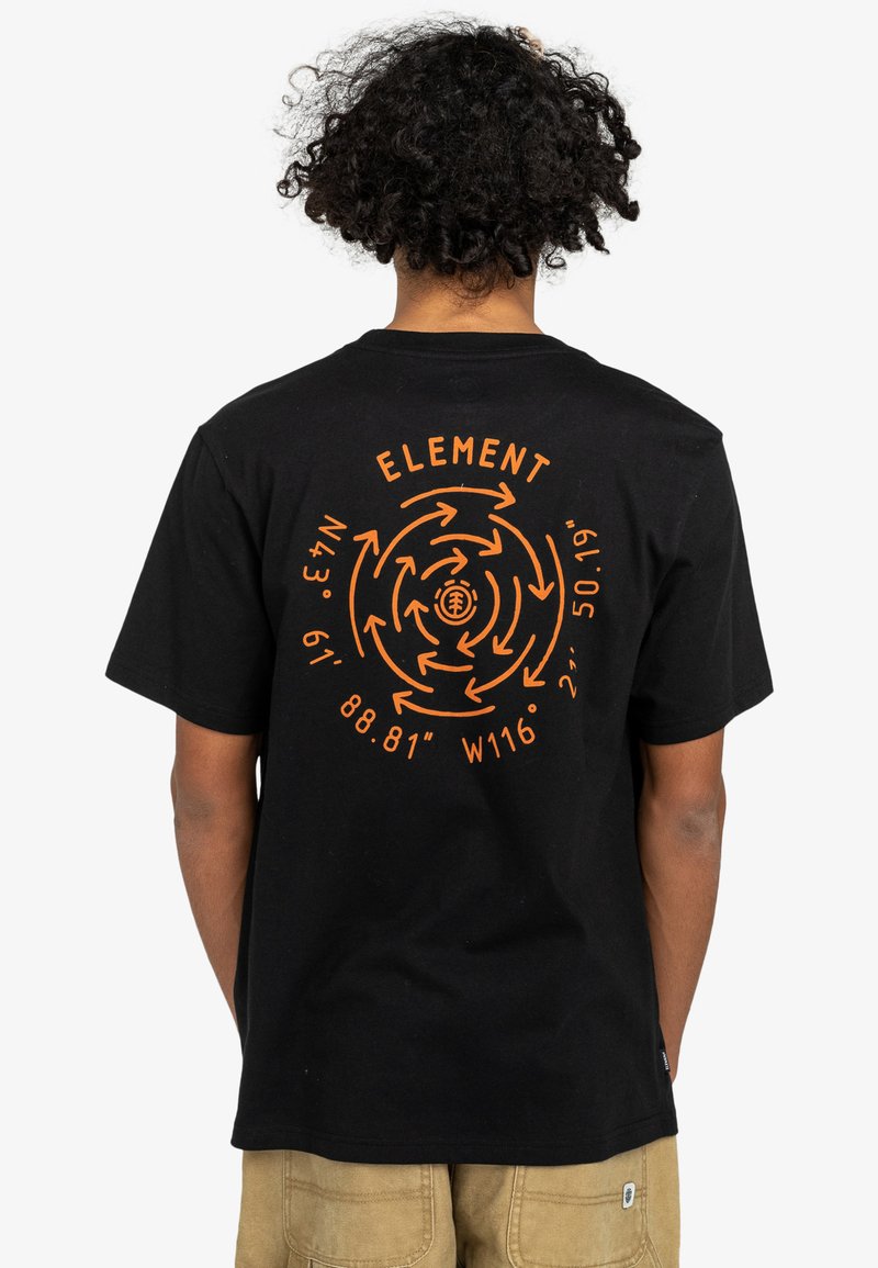 Element COMPASS - T-shirt med print - black/svart - Zalando.se