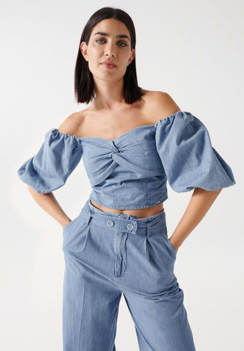 Salsa Jeans SLIM - Bluse - Blue/blau - Zalando.de
