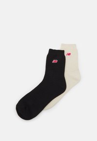 New Balance WAFFLE ANKLE UNISEX 2 PACK - Sokid - black/beige/must ...