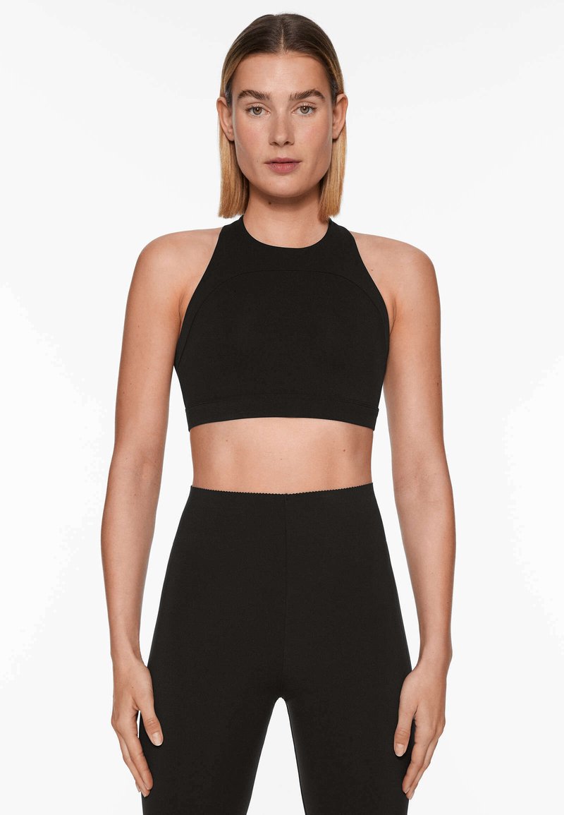 OYSHO CROSSOVER BACK COMPRESSIVE TANK - Top - black - Zalando.ie