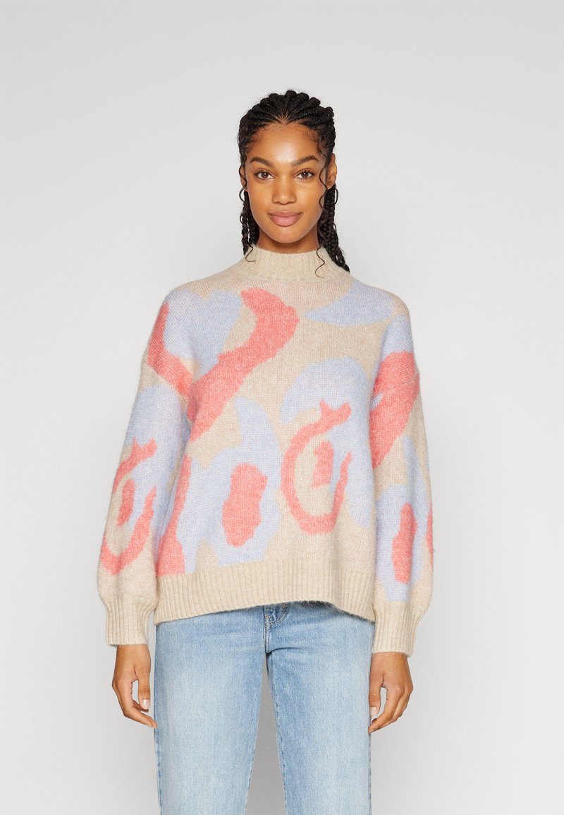 Object OBJJOYA L/S KNIT PULLOVER PB15 - Striktrøje - humusdetail ...