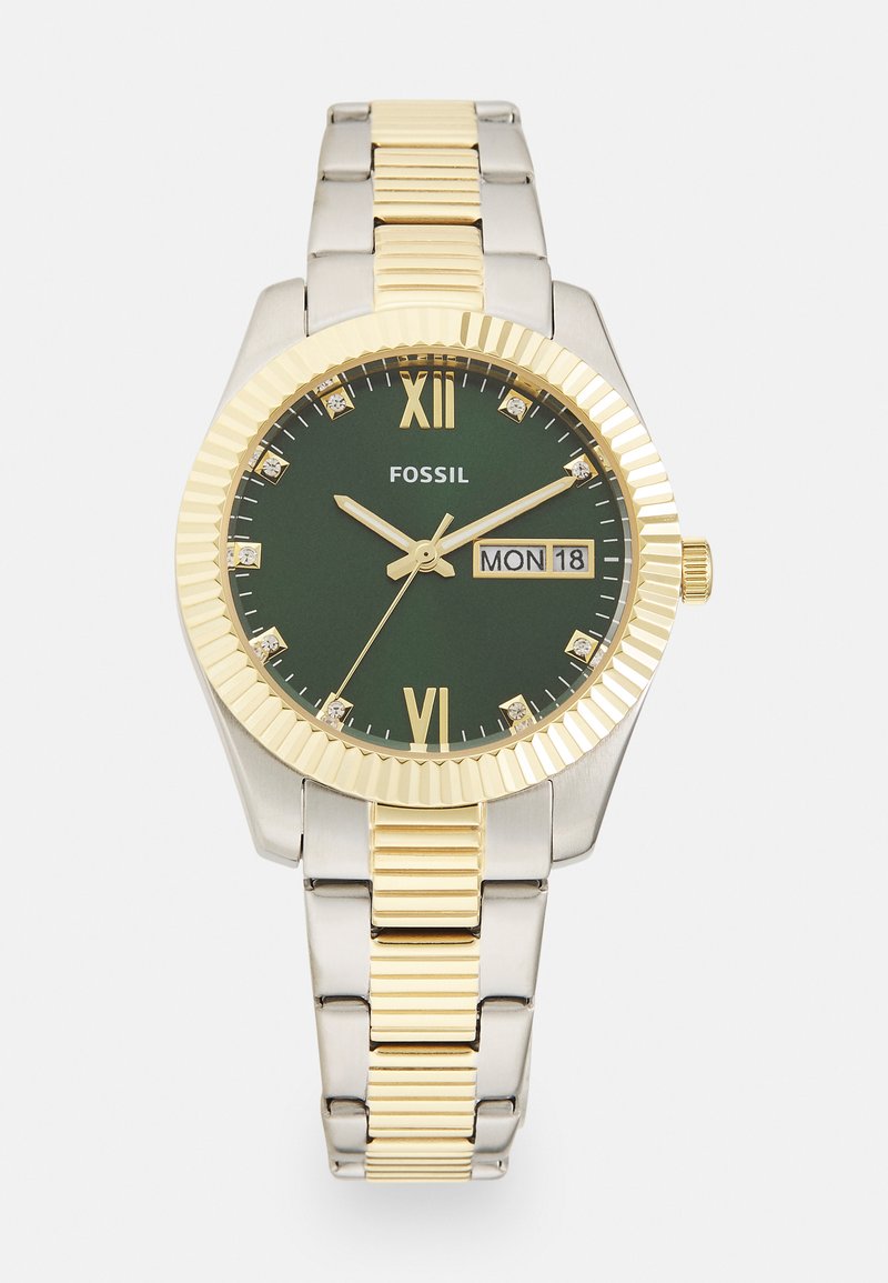 Fossil Scarlette Hand Day Date Horloge Gold Coloured Silver
