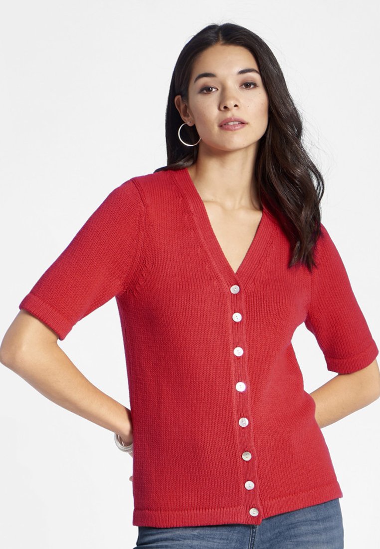 PETER HAHN Cardigan - red/rød - Zalando.dk