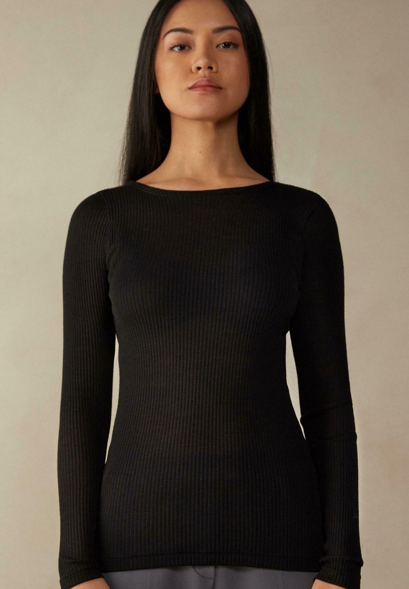 Intimissimi Crew Neck Long Sleeves Trui Blackzwart Zalandobe