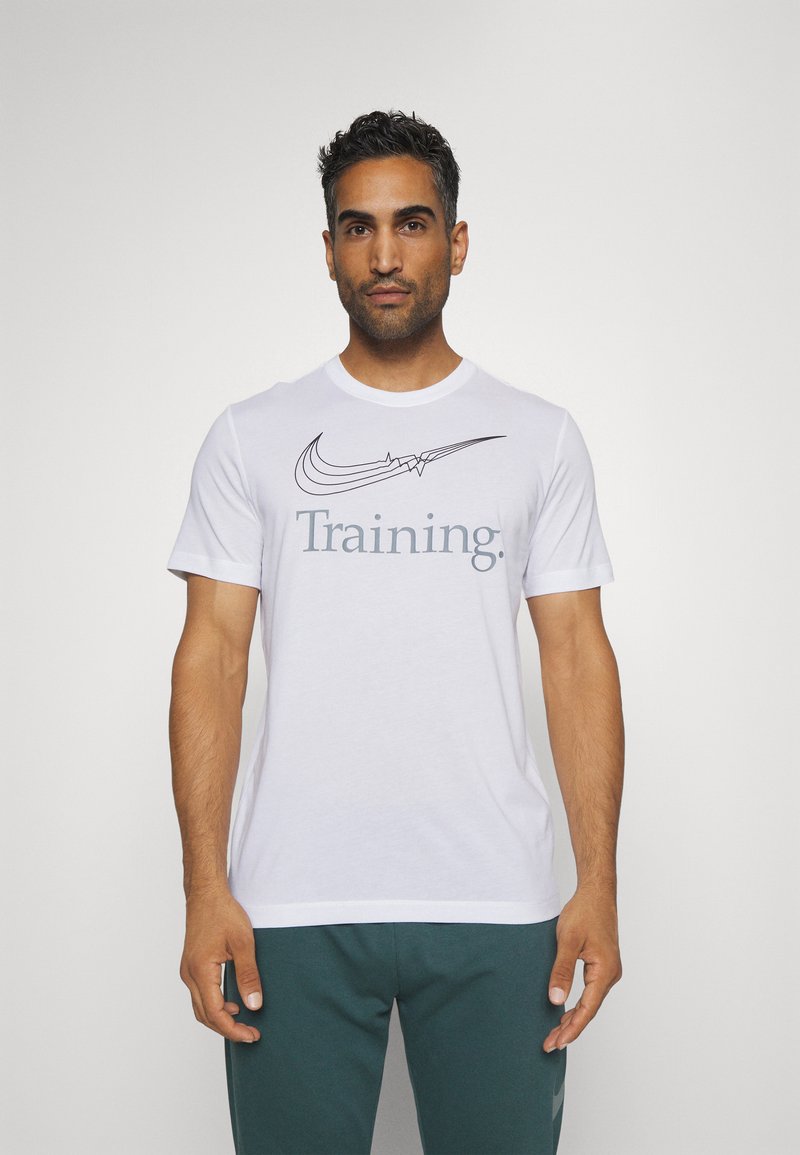 Nike Performance TEE TRAINING - Sports T-shirt - white - Zalando.ie