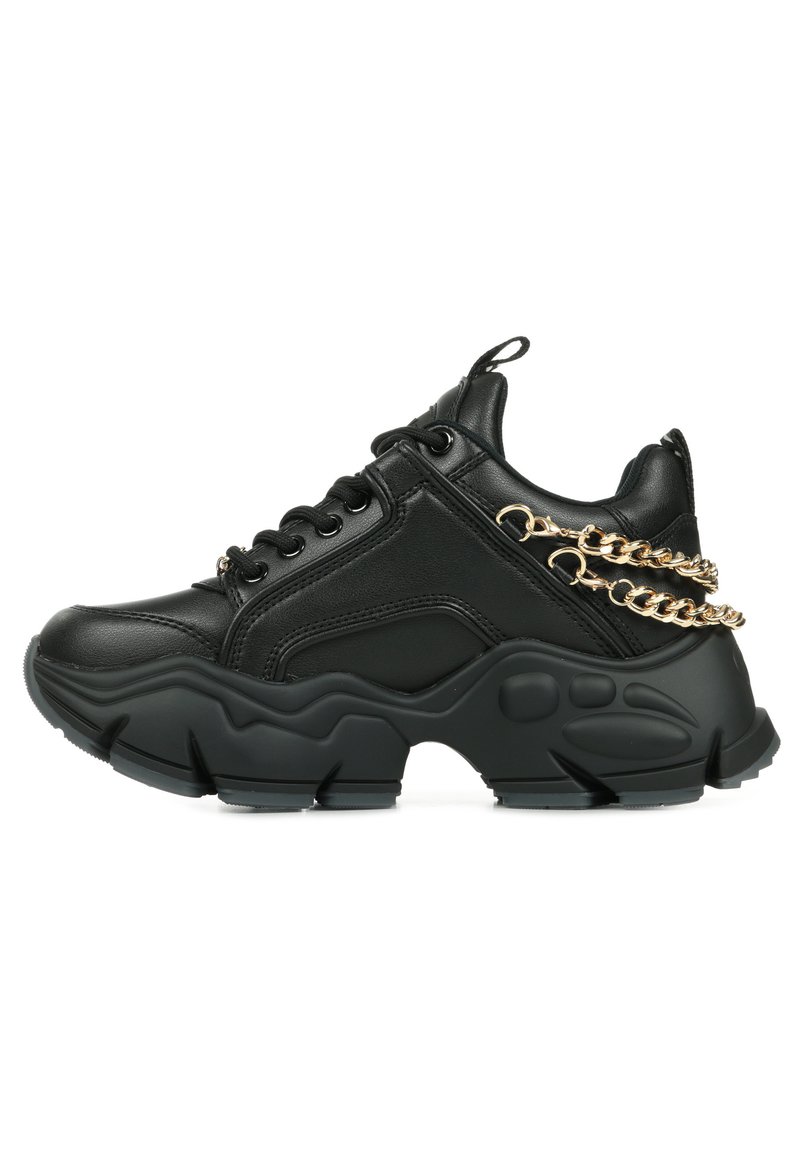 Buffalo BINARY CHAIN - Sneaker low - black gold/schwarz - Zalando.ch