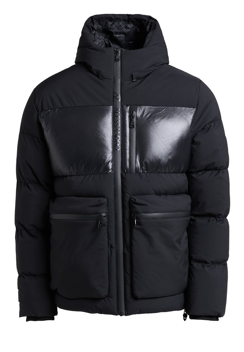 Alessandro Zavetti CARTELLO PUFFER JACKET - Winter jacket - jet black ...