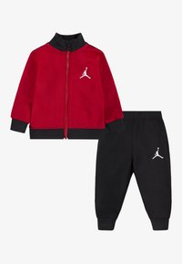 Jordan AIR UNISEX - Tracksuit - black/red/black - Zalando