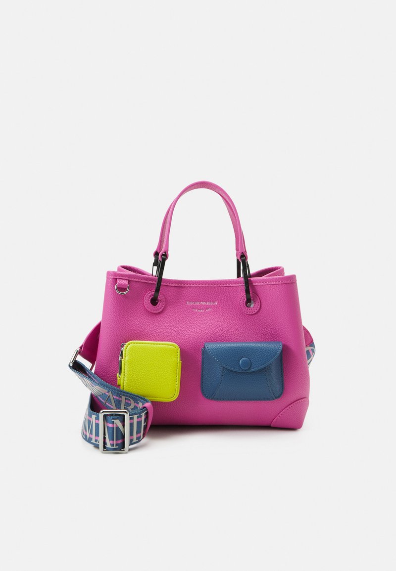Emporio Armani MY POCKET TOTE SET - Handbag - fuxia/lime/denim/pink ...