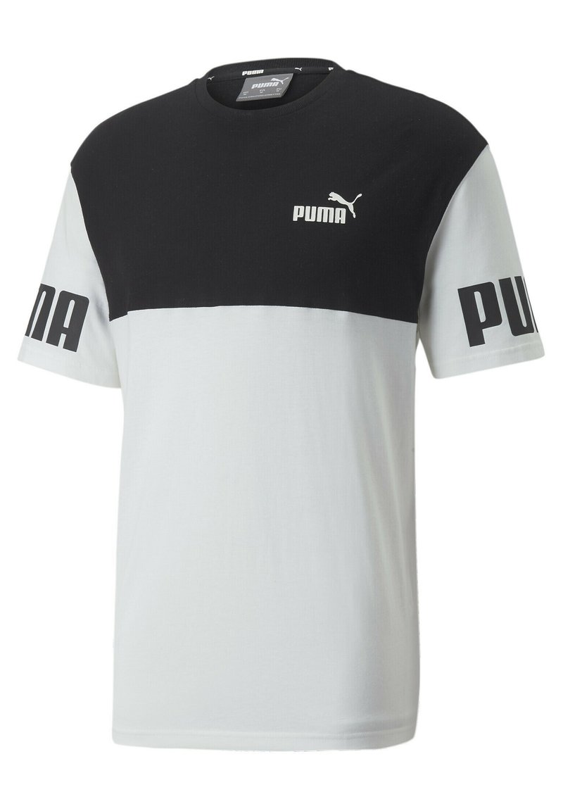 Puma POWER COLORBLOCK - T-shirt imprimé - white/blanc - ZALANDO.BE